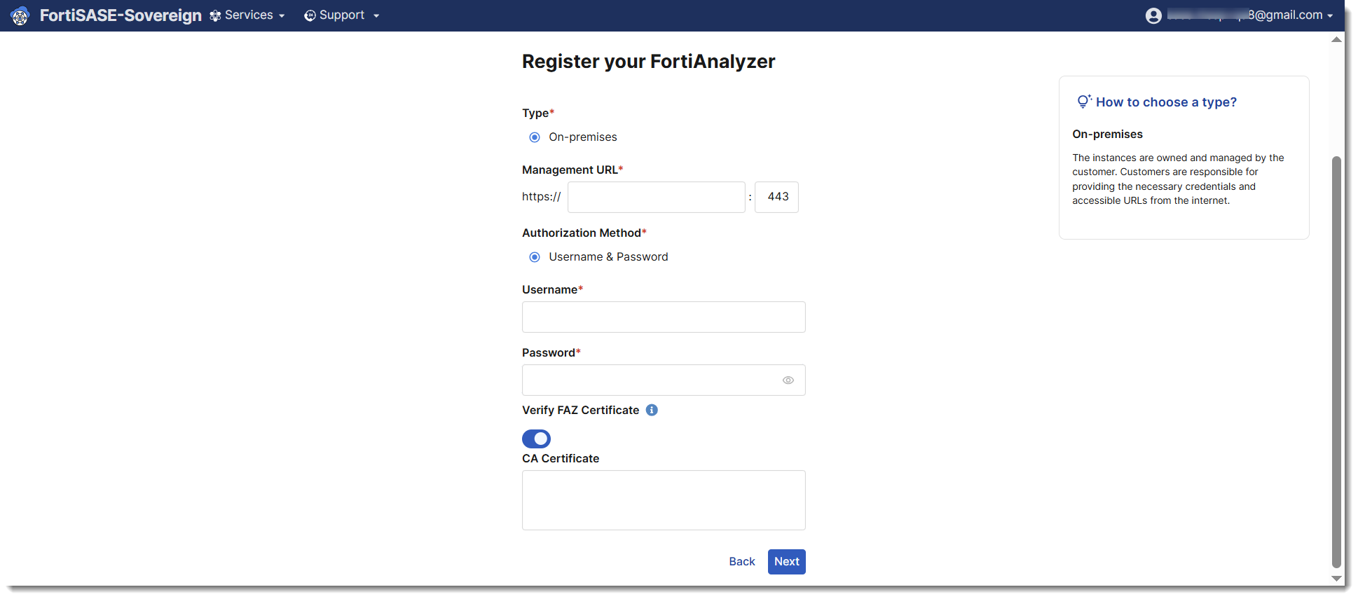 Configure FortiAnalyzer | FortiSASE-Sovereign | Fortinet Document Library